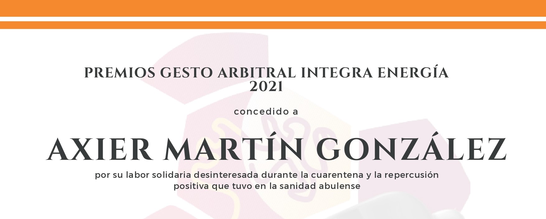Jesús Jiménez y Axier Martín, ganadores del I Premio GESTO ARBITRAL ...